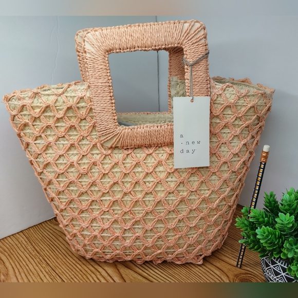 a new day | Bags | Straw Purse Light Pink By A New Day New | Poshmark